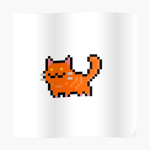 "CUTE PIXEL ART GINGER CAT" Poster for Sale by LeoIsabella | Redbubble