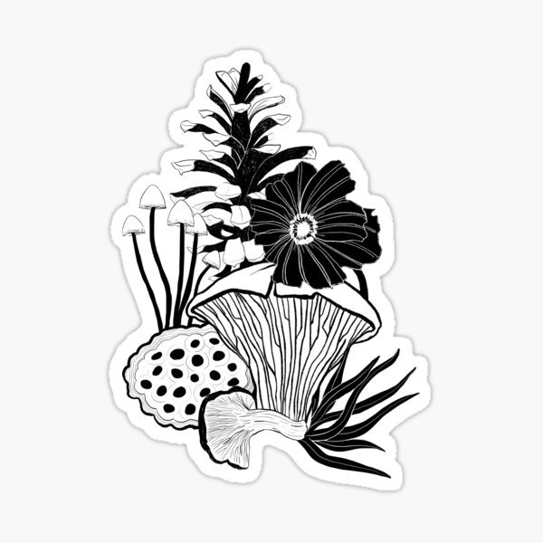 "fall design BW" Sticker by margaw | Redbubble