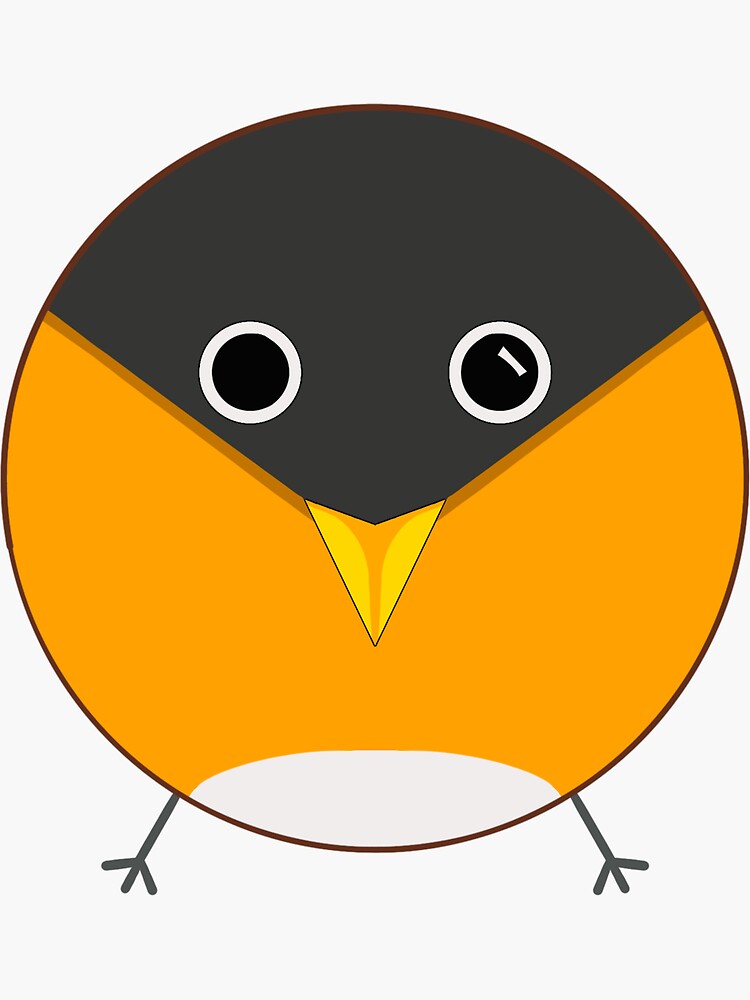 "American Robin Bird Blob" Sticker for Sale by Garrart1 | Redbubble