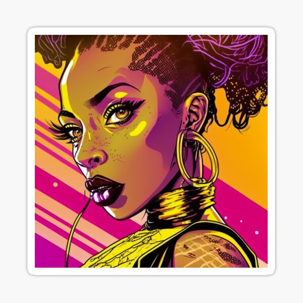 "Black Girl Power Neon Colors" Sticker for Sale by ShadowKanzaky ...