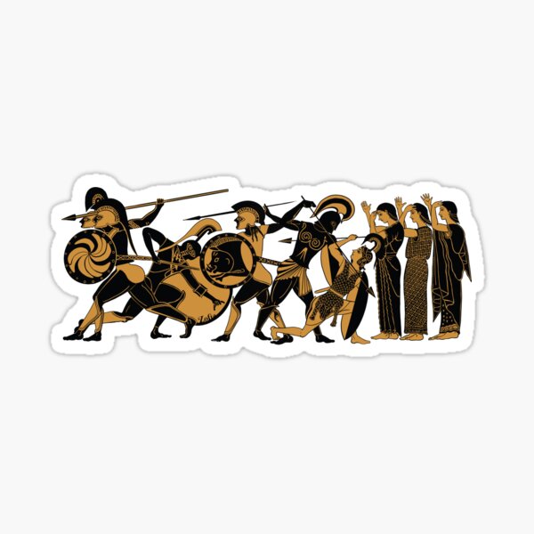 "Greeks at War" Sticker for Sale by ArchaeoArtist | Redbubble