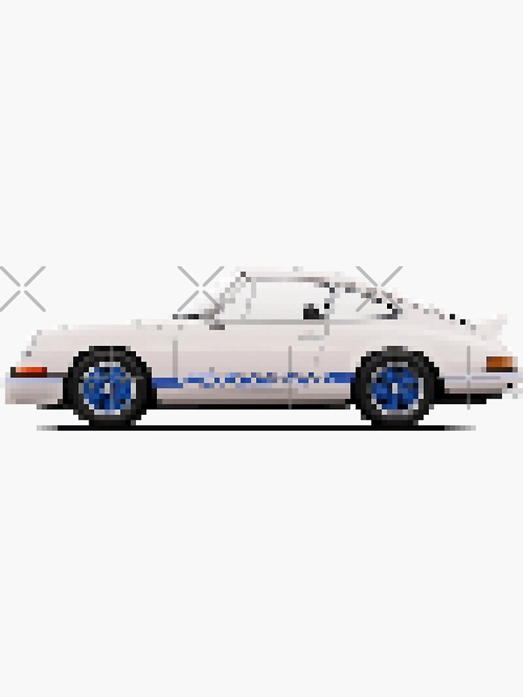 "Porsche 911 carrera 1977 pixel art car" Sticker for Sale by chalavek ...