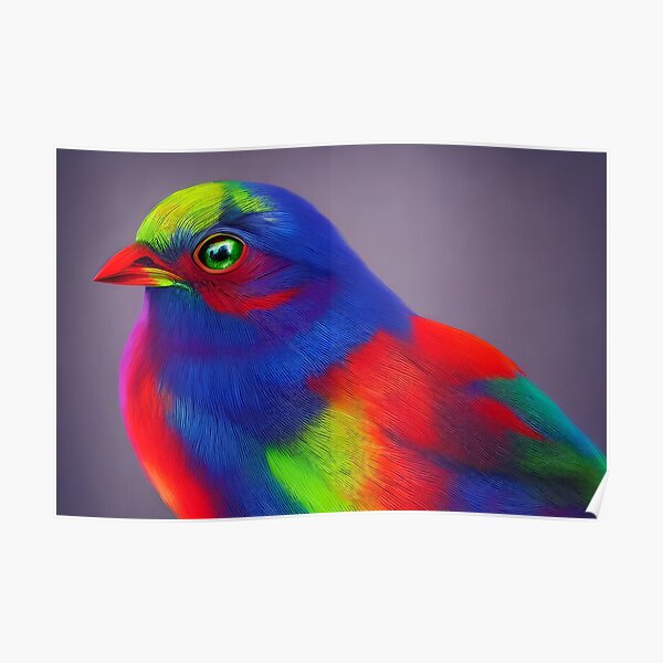 "Rainbow Bird #1" Poster for Sale by O-V-C | Redbubble