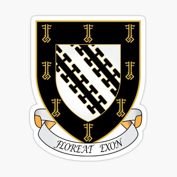 "Exeter College Oxford, coat of arms" Sticker for Sale by LiveLaughNope ...