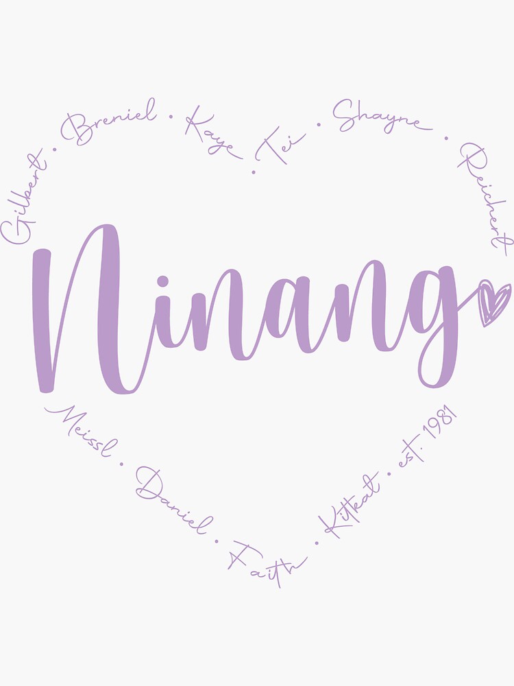 "Ninang Heart " Sticker for Sale by CalsCC | Redbubble