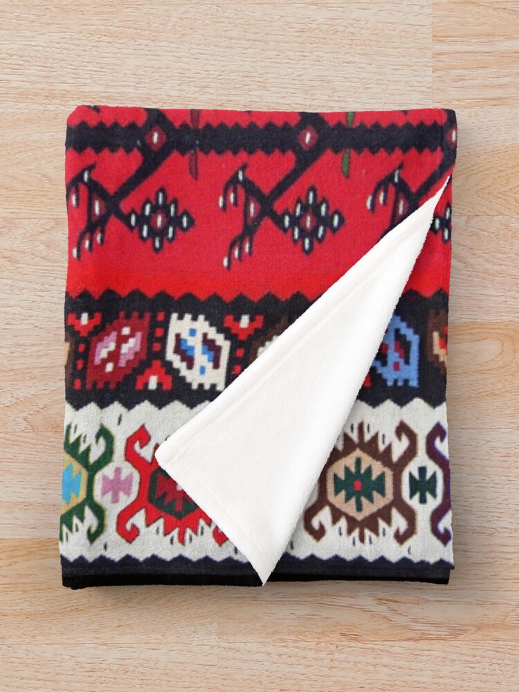 "Boho Kilim Ethnic Tribal Pattern. Symbol of Prosperity and Love" Throw ...