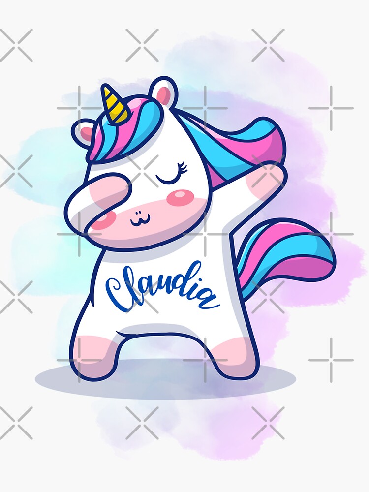 "A mythical animal - unicorn Claudia " Sticker for Sale by byOlliart ...