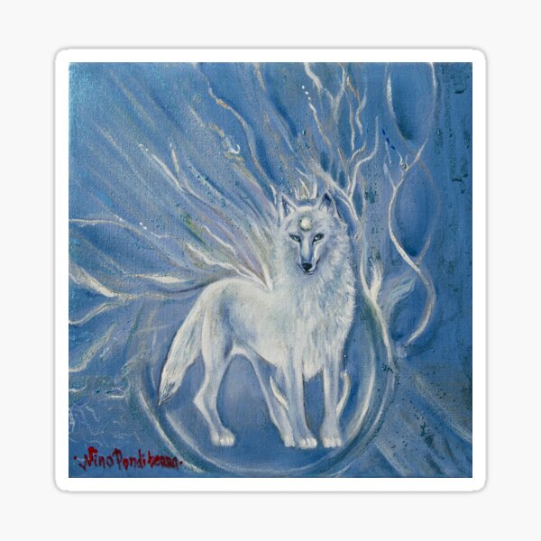 "Silver Wolf" Sticker for Sale by NinoPonditerra | Redbubble