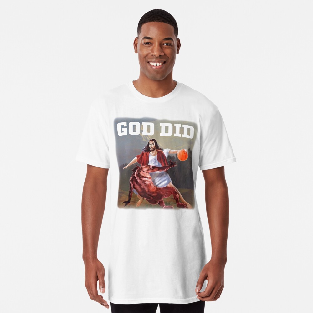 "GOD DID Jesus Crossover Satan Basketball Meme" Poster for Sale by ...