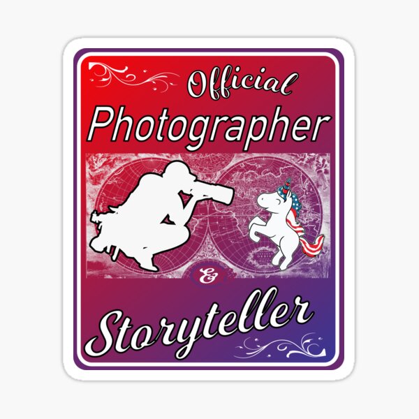"Official Wildlife Photographer American Unicorn Storyteller" Sticker ...