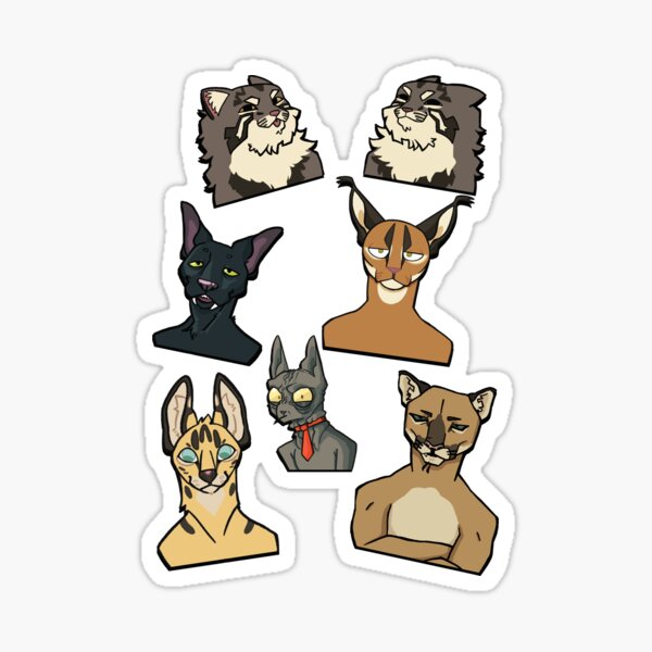 "Floppa Characters - Set 2" Sticker for Sale by BingusMerch | Redbubble