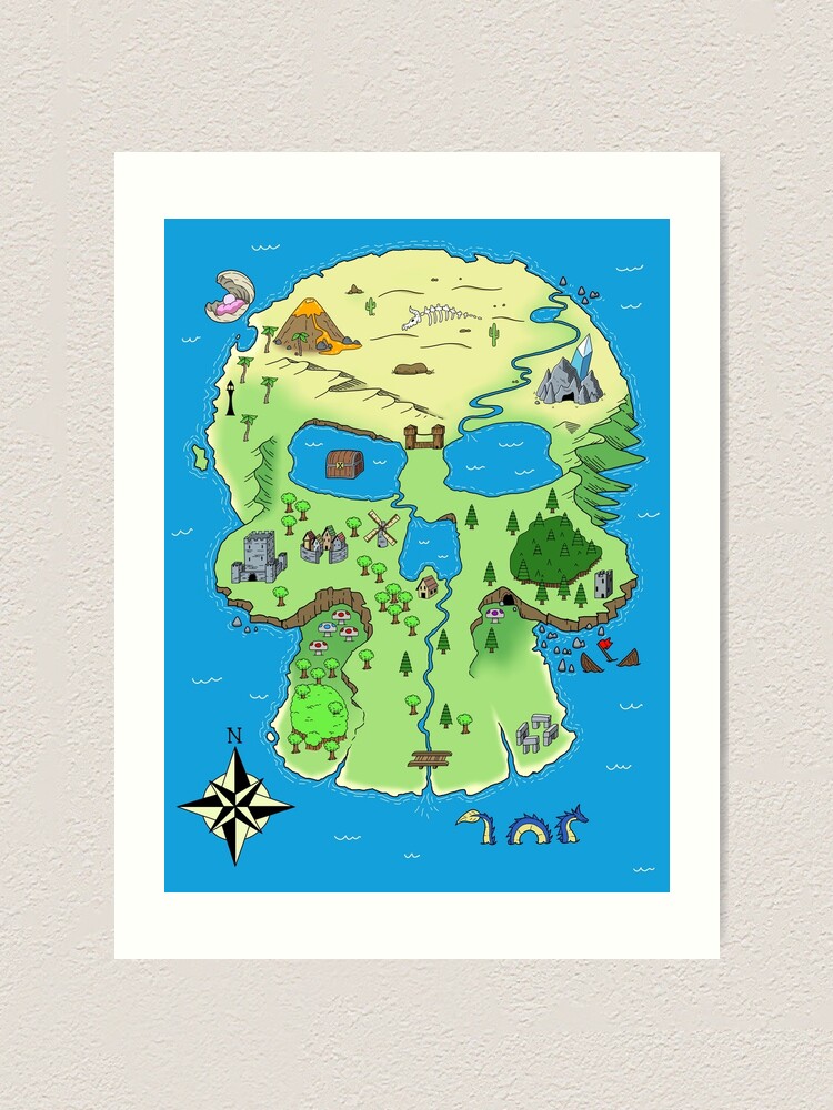 "Skull Island Map" Art Print by Rennis05 | Redbubble