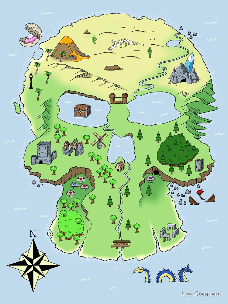 "Skull Island Map" Essential T-Shirt for Sale by Rennis05 | Redbubble