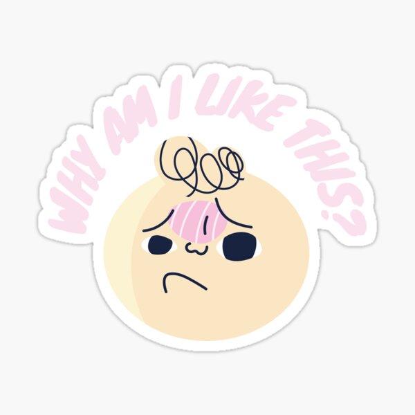 "Why Am I Like This - Colourful Emoji - Disapointed Emoji" Sticker for ...