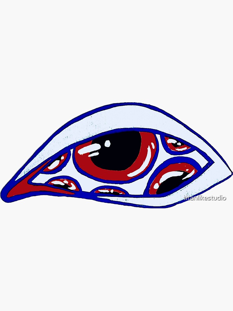 "Eye with Multiple Pupils" Sticker for Sale by titanlikestudio | Redbubble