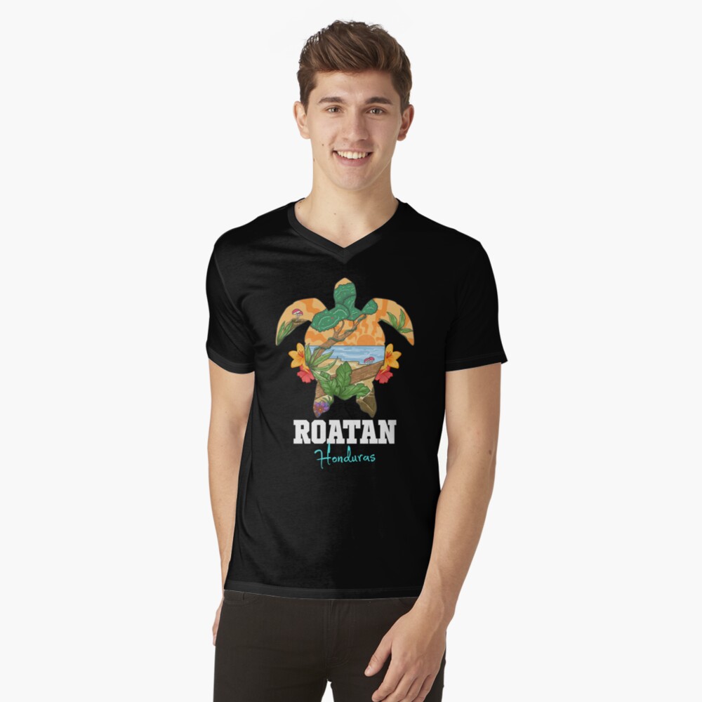 "Roatan Bay Islands Honduras Turtle Souvenir" Sticker for Sale by ...