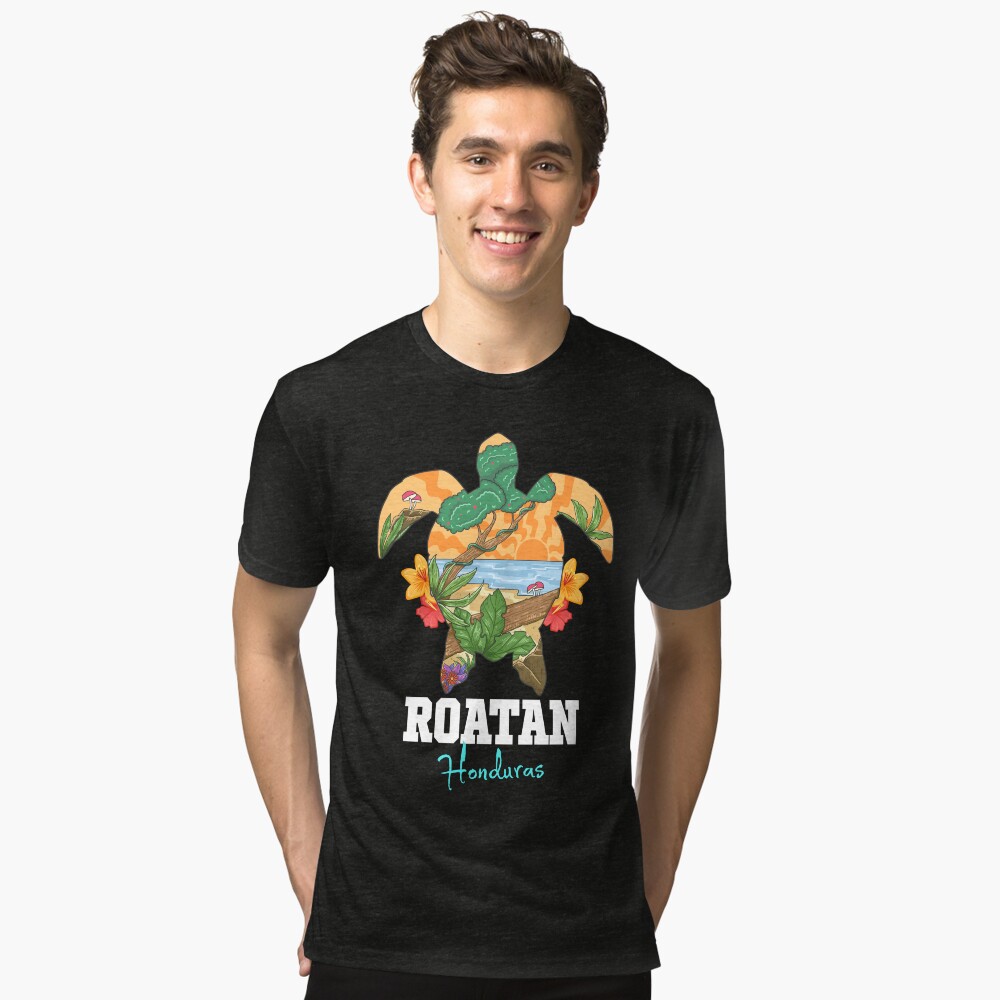 "Roatan Bay Islands Honduras Turtle Souvenir" Sticker for Sale by ...