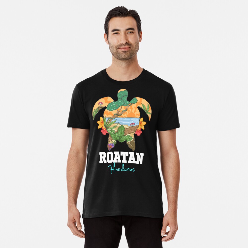 "Roatan Bay Islands Honduras Turtle Souvenir" Sticker for Sale by ...