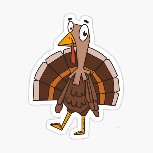 "Funny Thanksgiving Turkey" Sticker for Sale by Ambilart1 | Redbubble