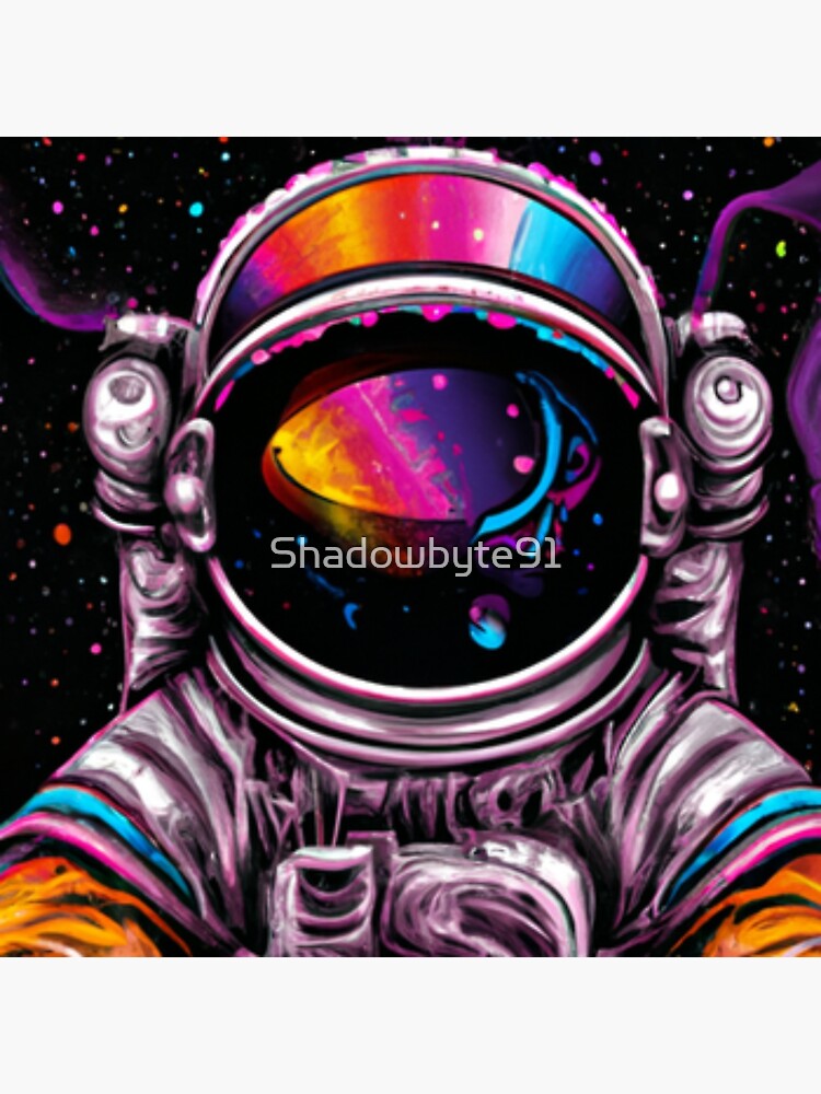 "Psychedelic Astronaut Art" Sticker for Sale by Shadowbyte91 | Redbubble