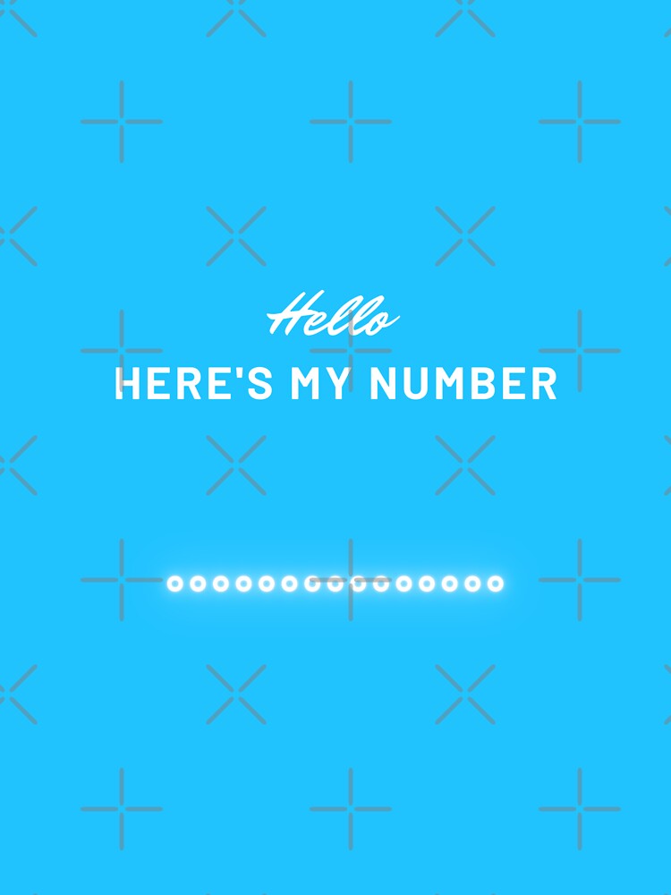 "hello here is my number tag number find element for contact" Sticker ...