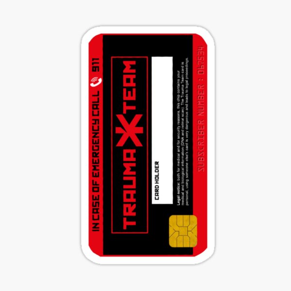 Sticker « Cyberpunk - Trauma Team Cosplay Carte d'identité utilisable ...