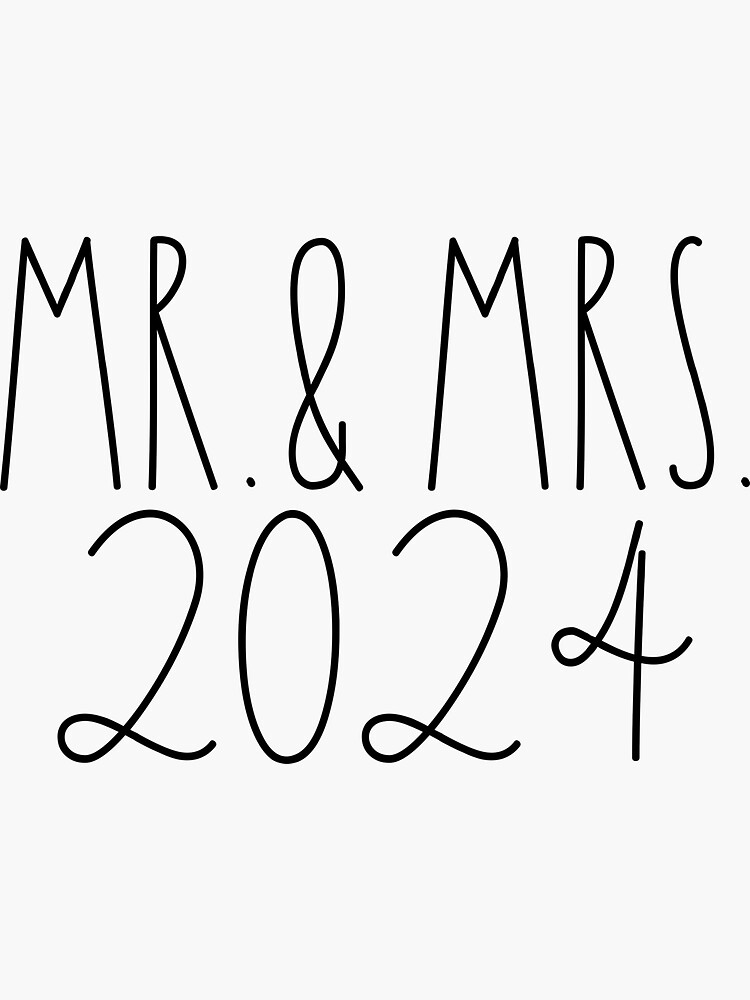"Mr. and Mrs. 2024 Rae Dunn Inspired Farmhouse" Sticker for Sale by ...