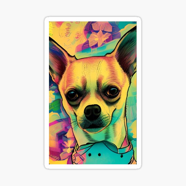 "Chihuahua " Sticker for Sale by GroovyDino | Redbubble