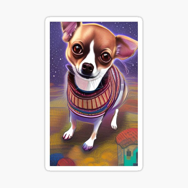 "Chihuahua " Sticker for Sale by GroovyDino | Redbubble