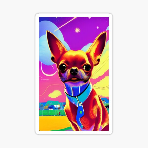 "Chihuahua " Sticker for Sale by GroovyDino | Redbubble