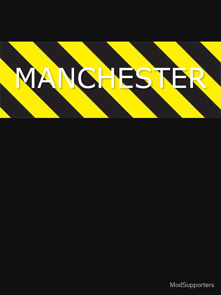"Manchester 90s Madchester Black Yellow Retro logo" T-shirt for Sale by ...