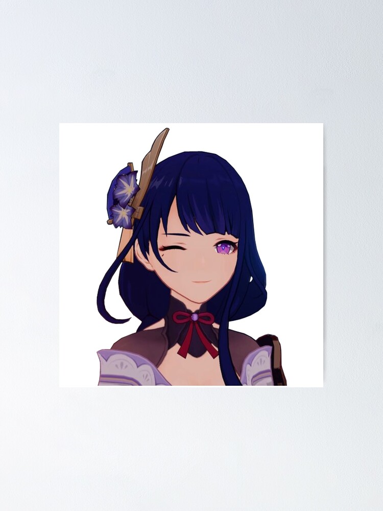 "Baal Raiden Shogun wink" Poster for Sale by inainart | Redbubble