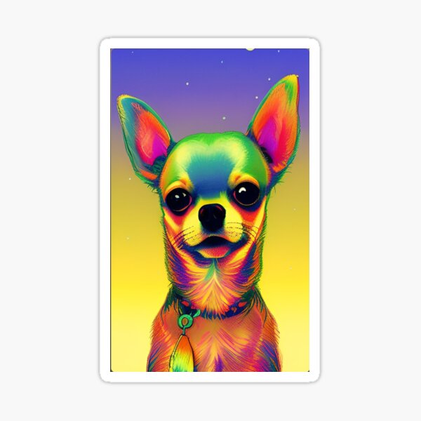 "Chihuahua " Sticker for Sale by GroovyDino | Redbubble