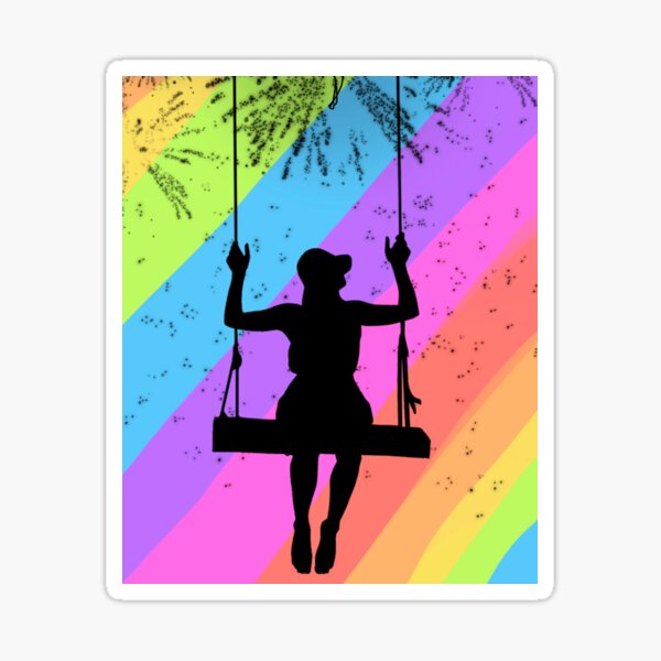"Fireworks with swing" Sticker for Sale by LCs-ART | Redbubble