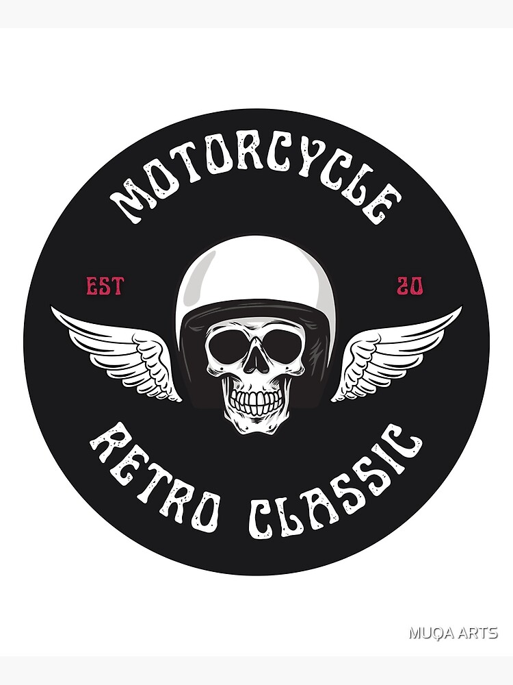 "Motorcycle Retro Classic Est 2000" Poster for Sale by mqaidi | Redbubble