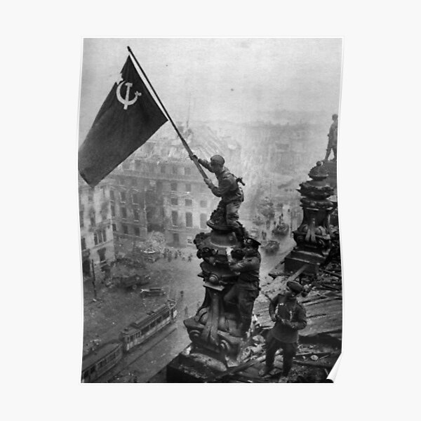 "Battle of Berlin Soviet Flag WW2 GPW" Poster for Sale by ...