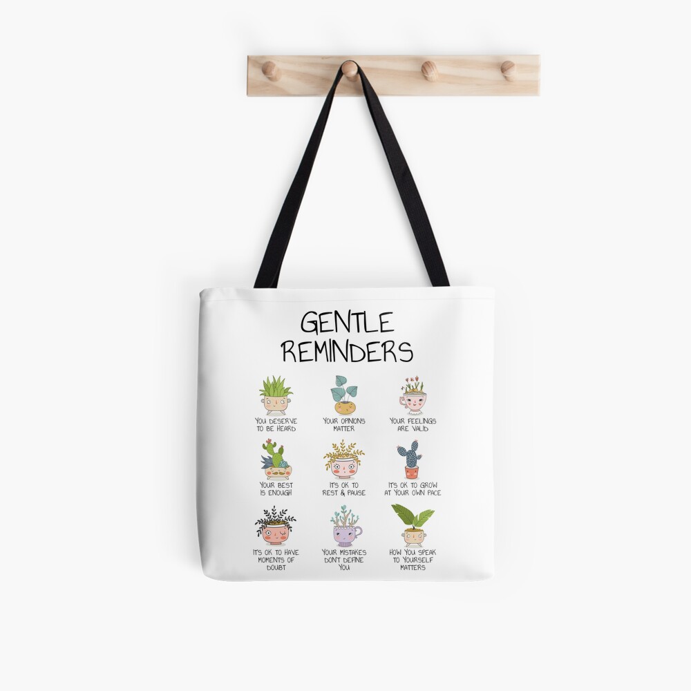 "Gentle Reminders Positive Affirmations Mental Health Wellbeing Art ...