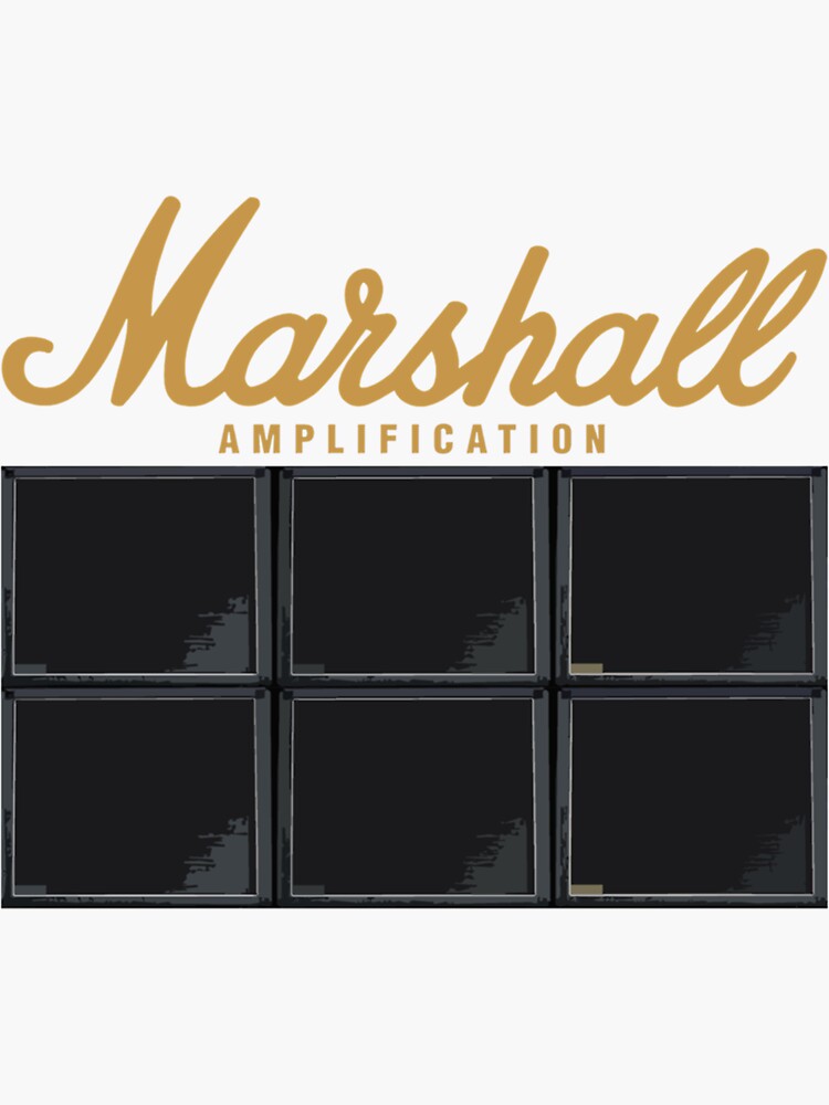 "Gold Marshall Amp Stack" Sticker for Sale by ElnaBeier | Redbubble