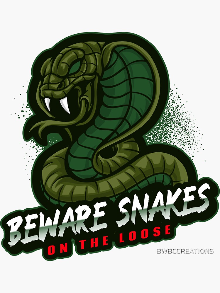 "Beware Snakes on the loose" Sticker for Sale by BWBCCREATIONS | Redbubble