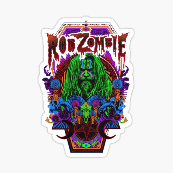 "Rob zombie" Sticker for Sale by Neonic964 | Redbubble