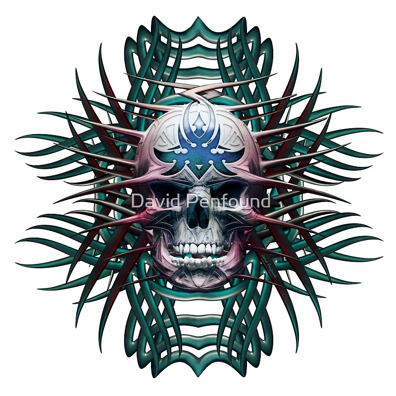 "Tribal Skull" by David Penfound | Redbubble