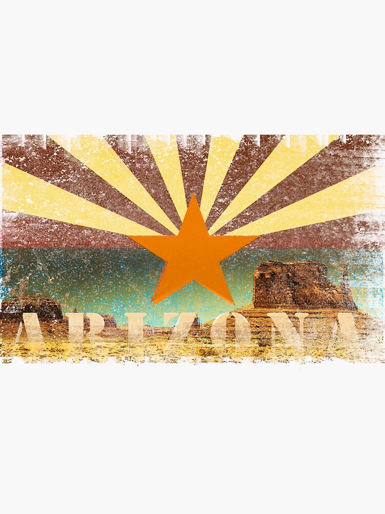 "Arizona, Grand Canyon - Distressed Flag" Sticker for Sale by ...