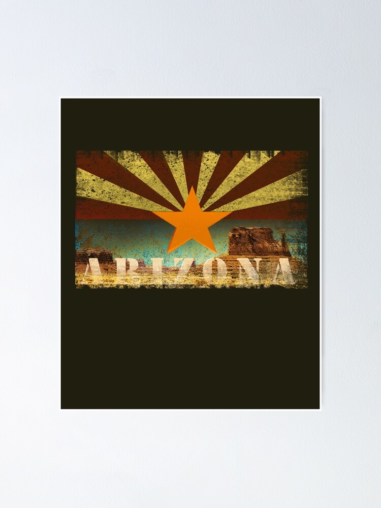 "Arizona, Grand Canyon - Distressed Flag" Poster by STYLESYNDIKAT ...