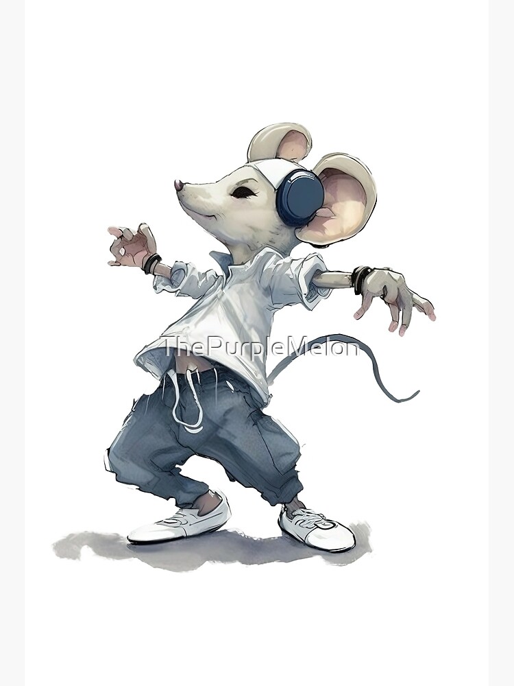 "Mouse Hip Hop Dancer" Poster for Sale by ThePurpleMelon | Redbubble
