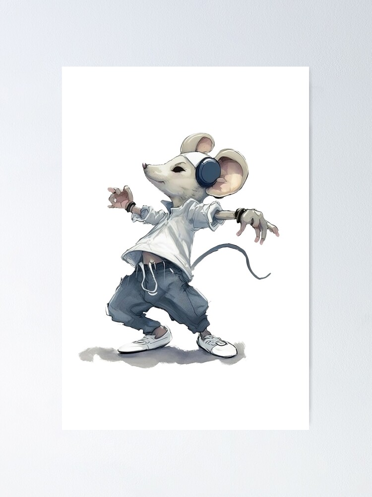 "Mouse Hip Hop Dancer" Poster for Sale by ThePurpleMelon | Redbubble