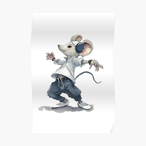 "Mouse Hip Hop Dancer" Poster for Sale by ThePurpleMelon | Redbubble