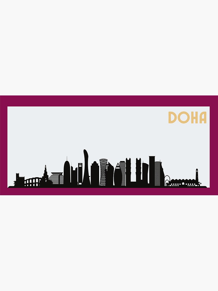 "Doha - Qatar 2022 landscape" Sticker for Sale by MandyLS24 | Redbubble