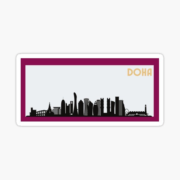 "Doha - Qatar 2022 landscape" Sticker for Sale by MandyLS24 | Redbubble