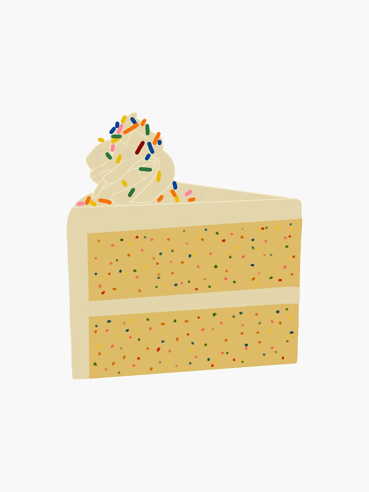 "Funfetti cake slice" Sticker for Sale by rnstickers | Redbubble