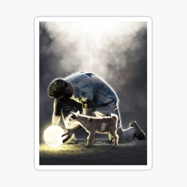 "LIONEL MESSI GOAT" Sticker for Sale by Sport-Art-Shop | Redbubble